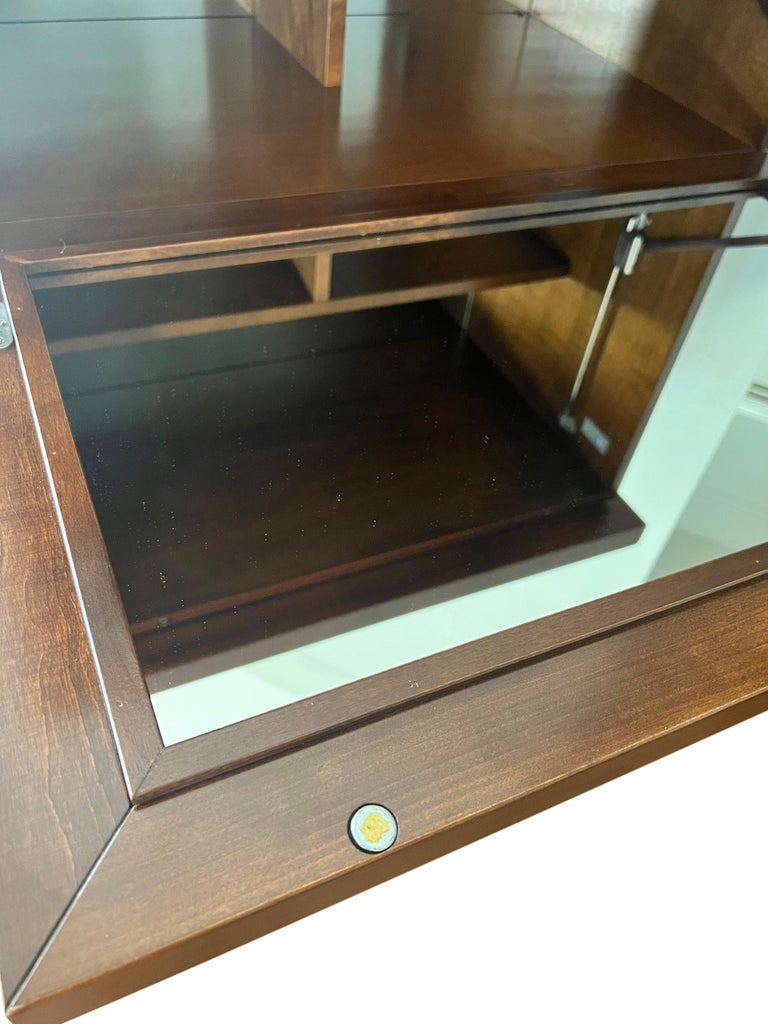 SELVA Italy Art Deco Style Mirrored Bar Cabinet For Sale at 1stDibs