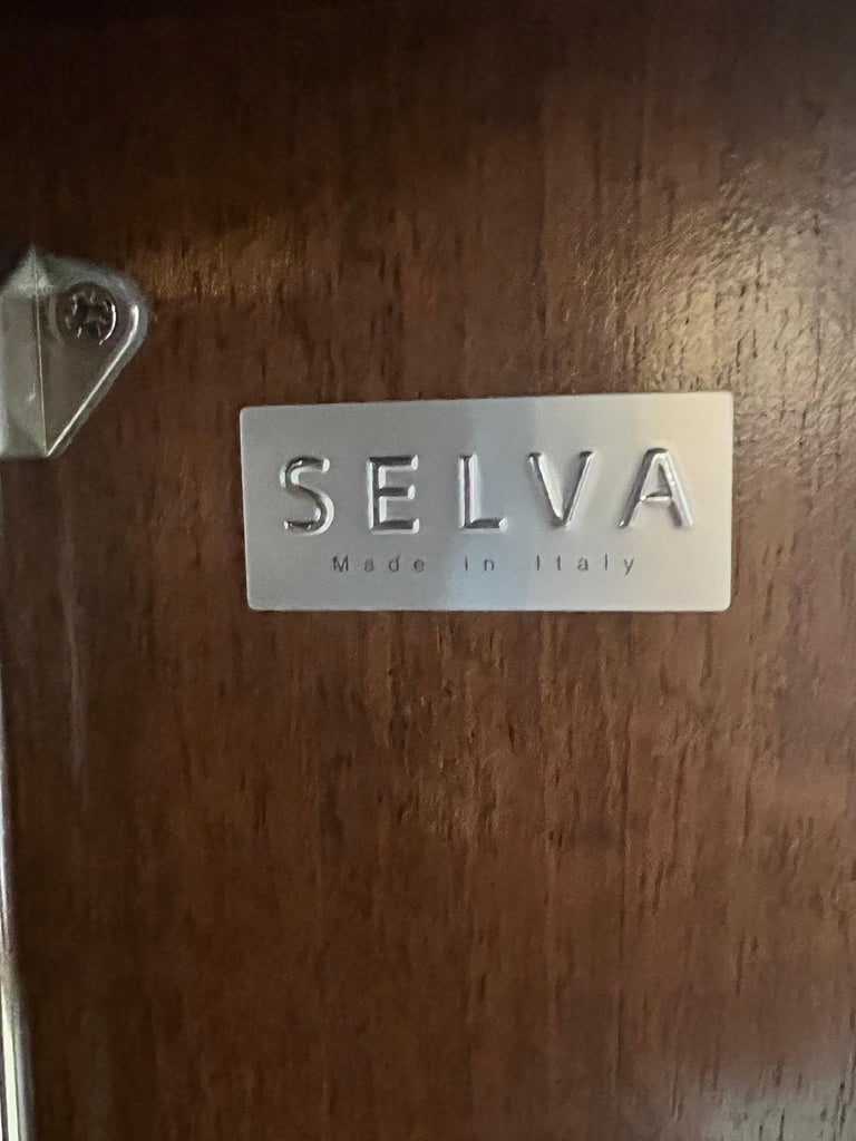 SELVA Italy Art Deco Style Mirrored Bar Cabinet For Sale at 1stDibs