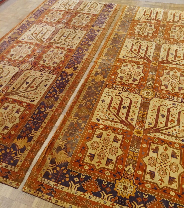 Semi-Antique English Portiere Velvet Tapestries, Turkish Work Design ...