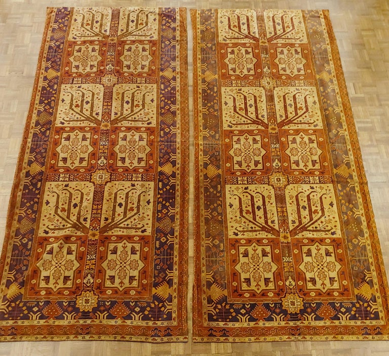 Semi-Antique English Portiere Velvet Tapestries, Turkish Work Design ...
