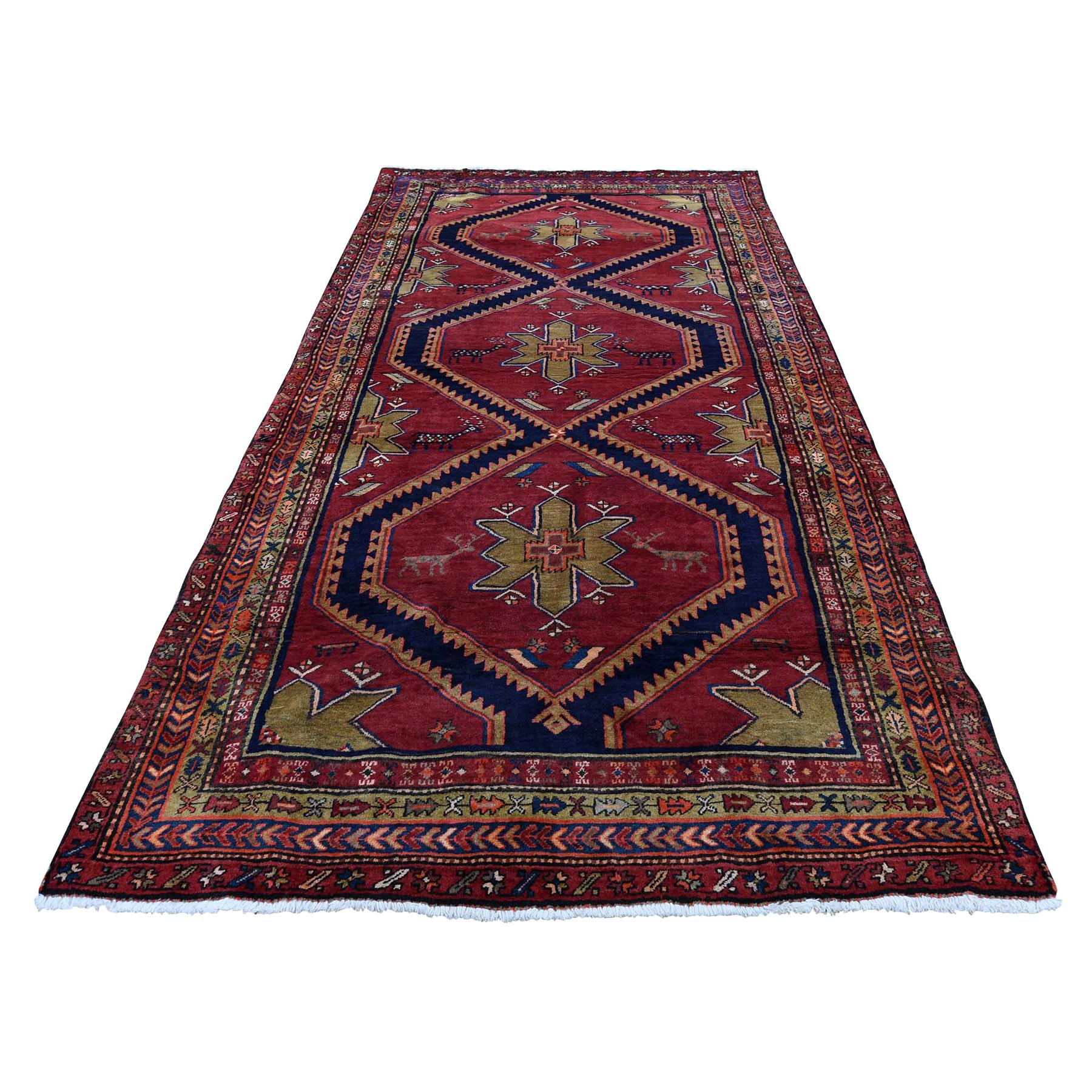 Semi Antique Persian Northeast Exc Condition Pure Wool Wide Runner ...
