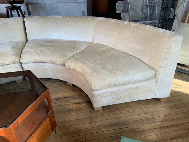 Semi Circular Curved Sectional Sofa by Milo Baughman at 1stDibs | semi ...