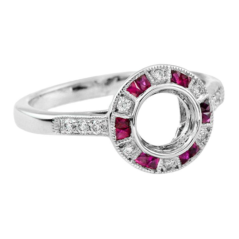Russian Ruby Diamond Engagement Ring c1910 at 1stdibs