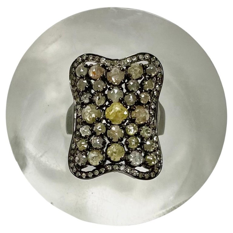 Semi Opaque Yellow and Peach Diamonds Paradizia Ring R092 For Sale at ...