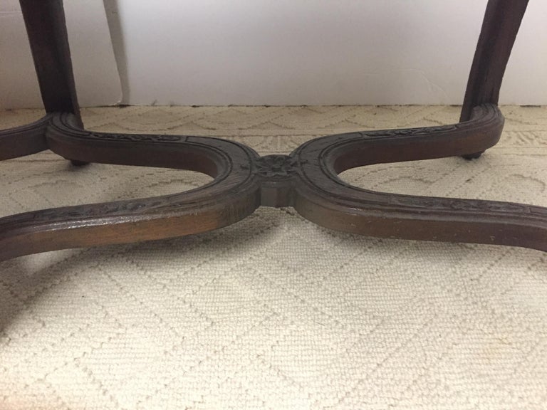 Sensational Curvy Irregular Shaped French Carved Walnut Bench For Sale ...