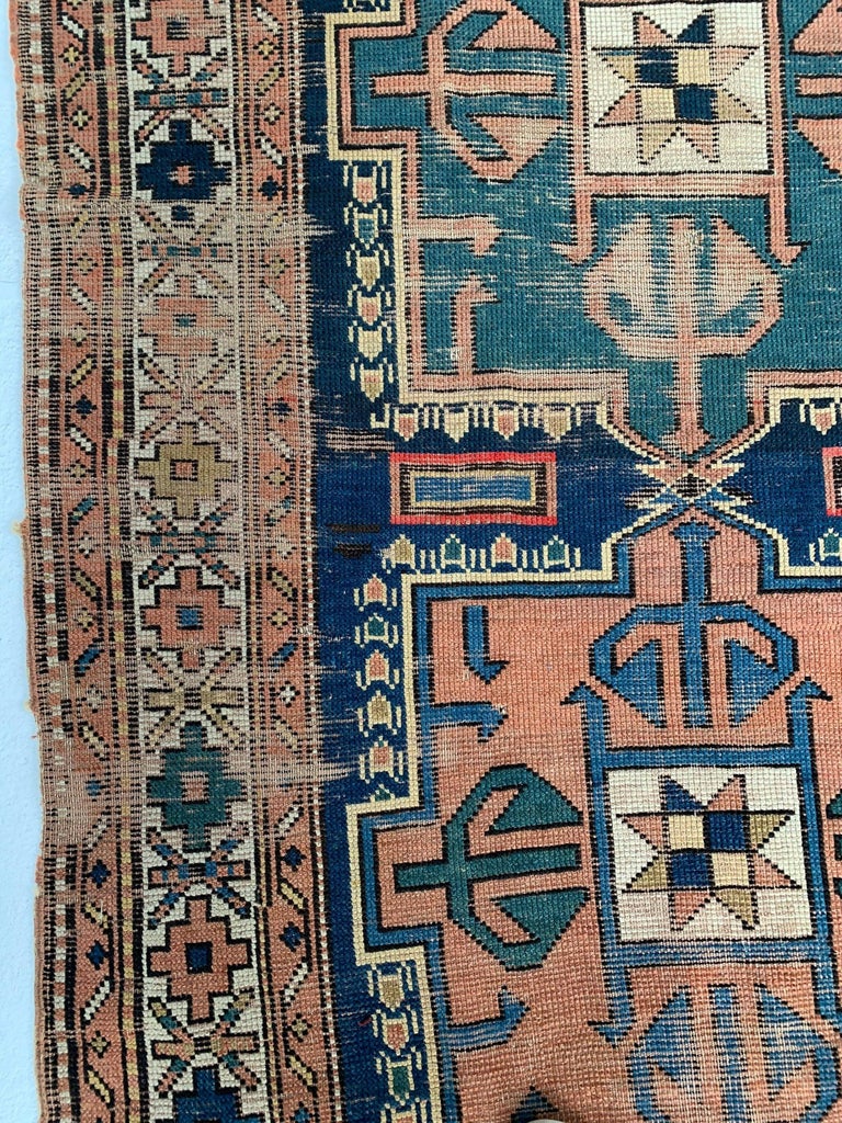 Sensational High-End Antique Kazak Rug, 1920's For Sale at 1stDibs