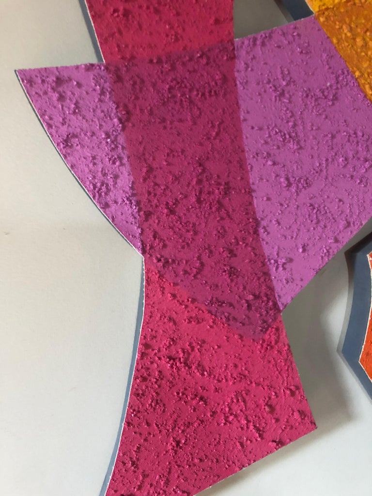 Sensational Large Abstract Cut Out Sculptural Wall Painting For Sale at ...