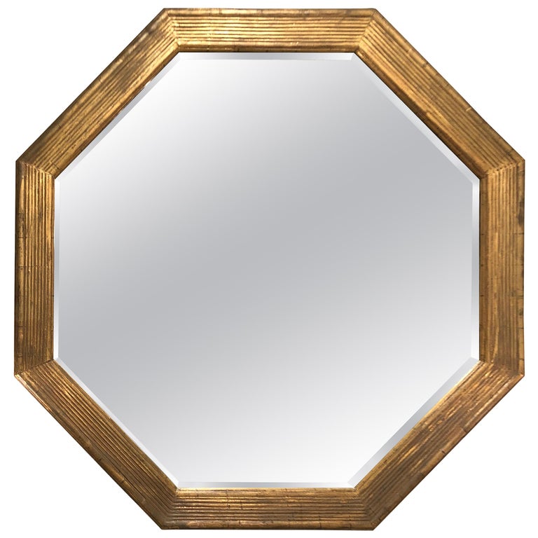 Sensational Monumentally Large Octagonal Italian Giltwood Mirror at 1stDibs