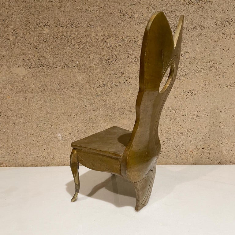 Sensuous Sculpture Brass Chair Female Form 1970s Modern Surrealism For ...