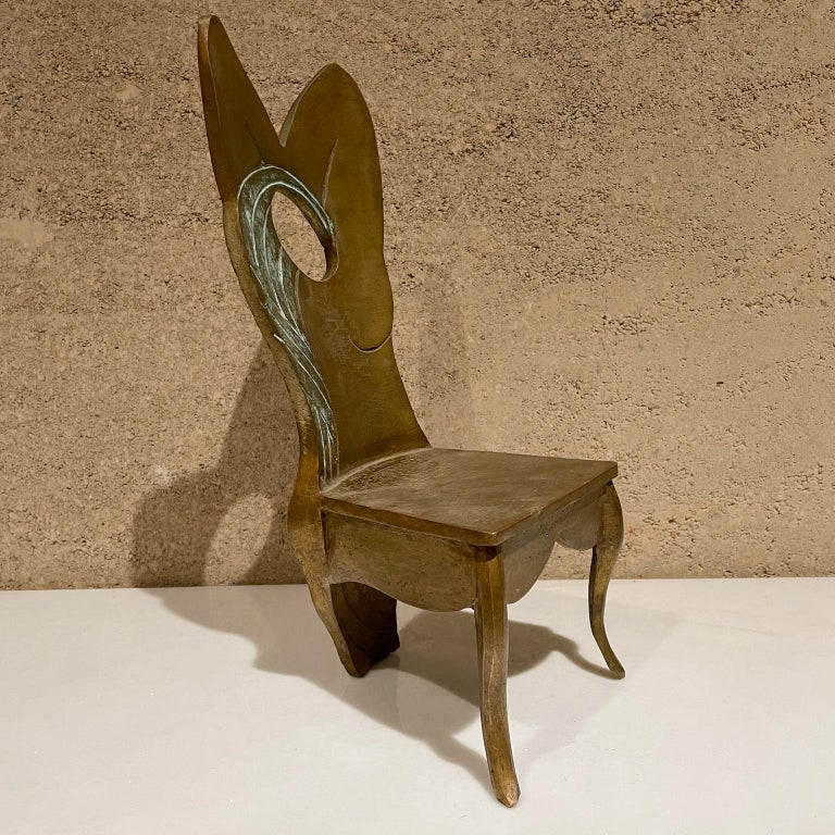 Sensuous Sculpture Brass Chair Female Form 1970s Modern Surrealism For ...