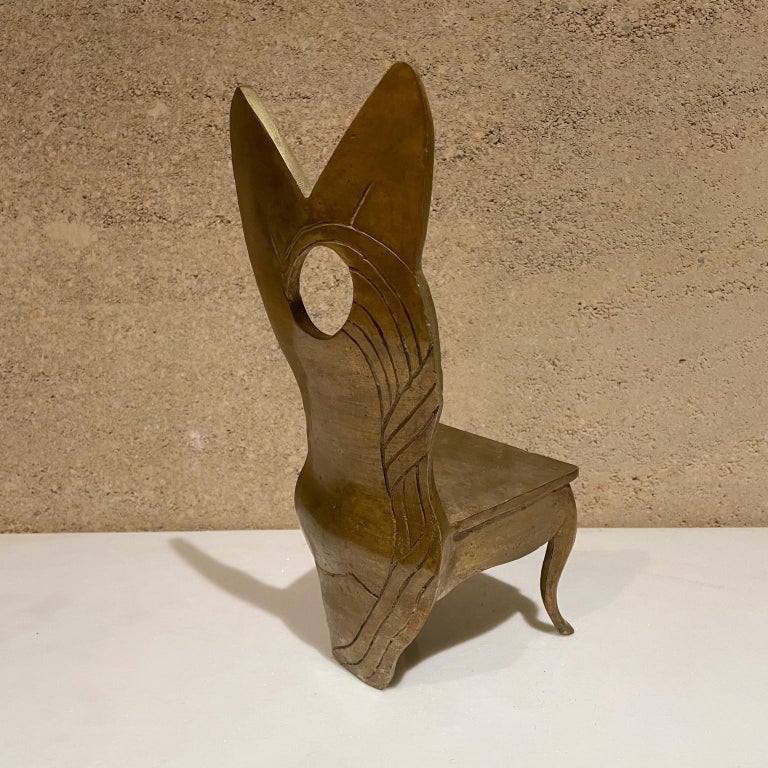 Sensuous Sculpture Brass Chair Female Form 1970s Modern Surrealism For ...