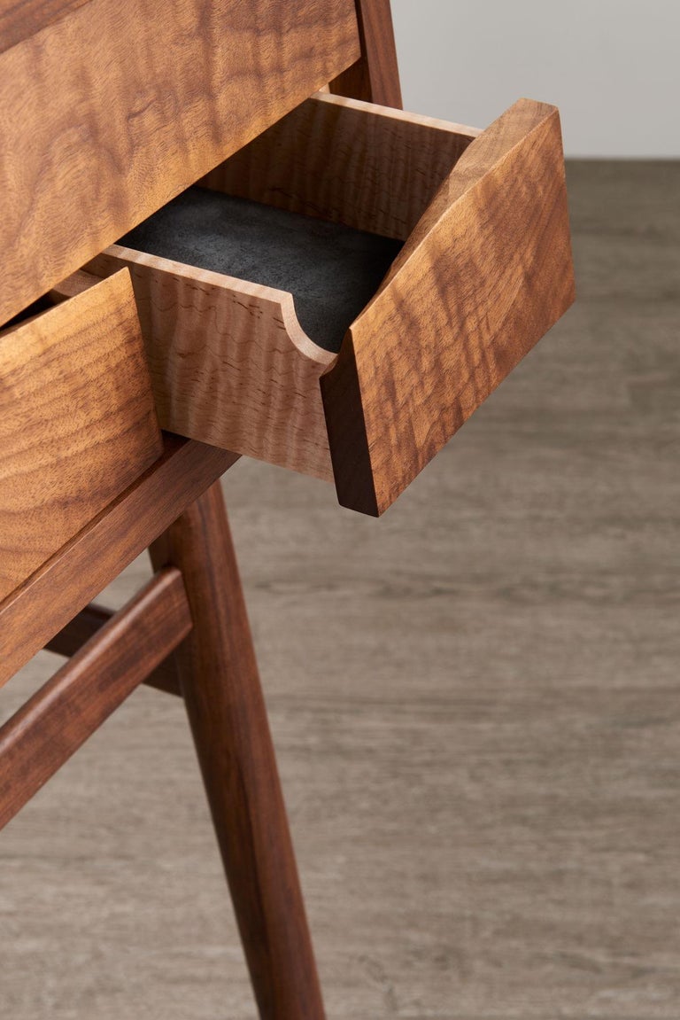 Sentry Desk, Handcrafted Walnut Standing Desk at 1stDibs