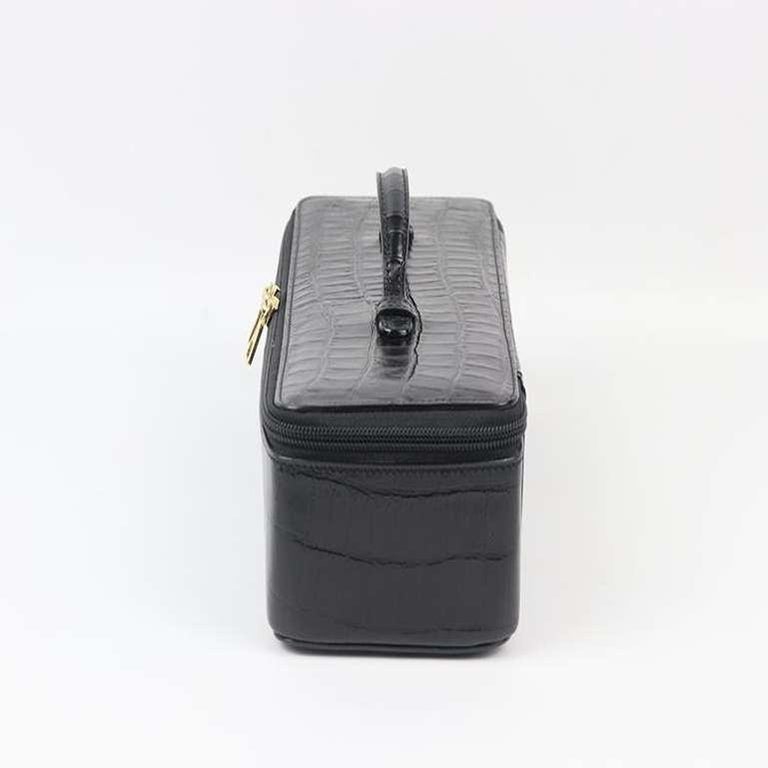 Serapian Croc Effect Leather Jewellery Case For Sale at 1stDibs