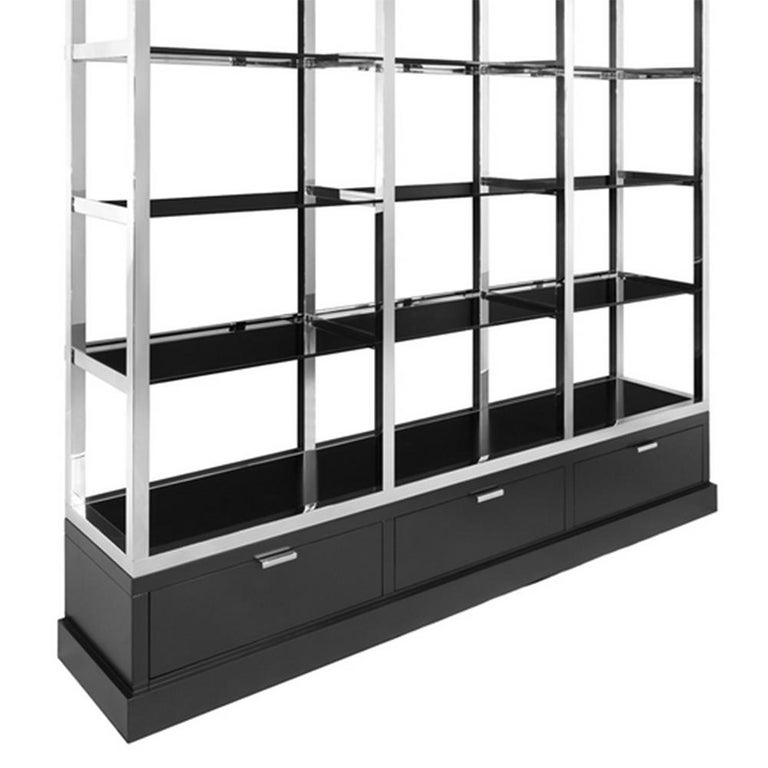 Serena Chrome Bookcase For Sale at 1stDibs