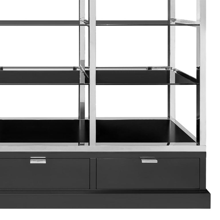 Serena Chrome Bookcase For Sale at 1stDibs