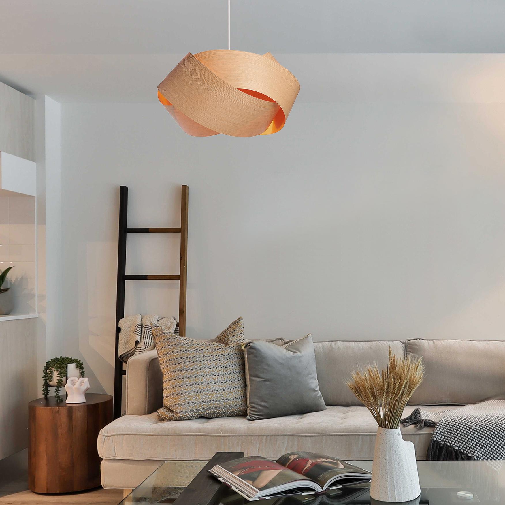 SERENE Scandinavian Modern White Oak Wood Veneer 19" Pendant For Sale ...