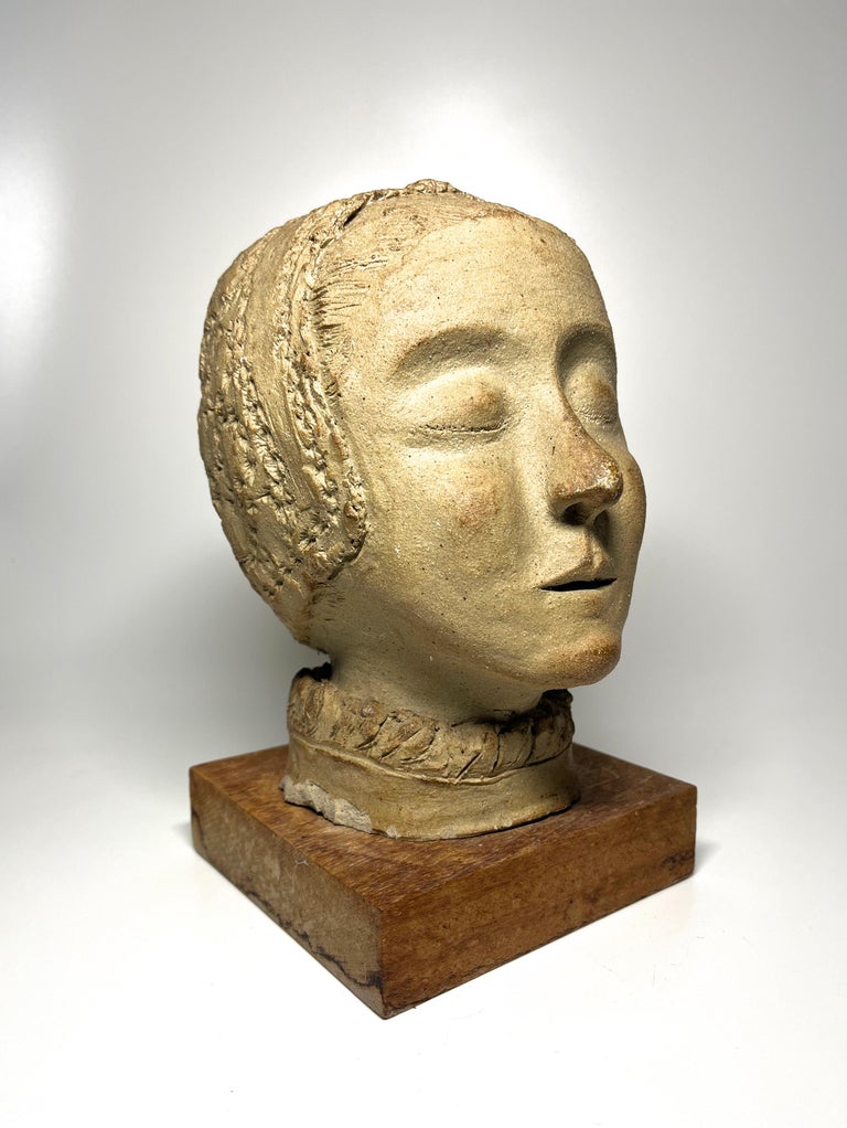 Serenely Peaceful, Clay Head Study of a Young Elizabethan Woman For ...