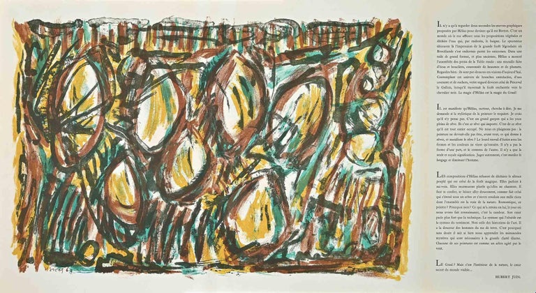 Serge Hélias - Abstract Composition - Lithograph by Serge Hélias - 1962 ...