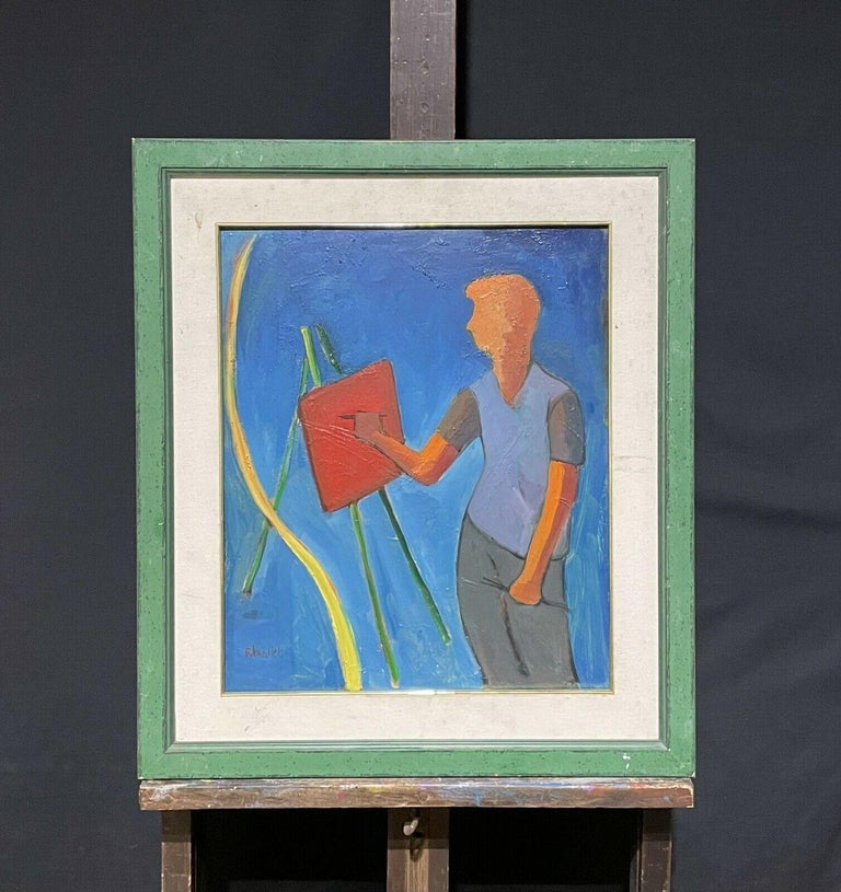 Serge Mallett - FRENCH MODERNIST SIGNED OIL - ARTIST AT THEIR EASEL ...
