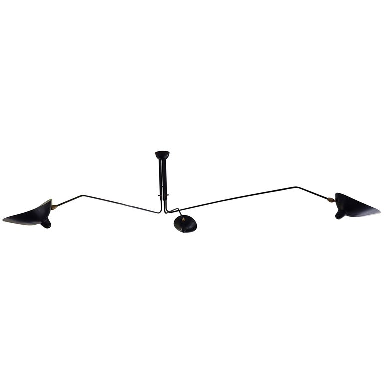 Serge Mouille Three Rotating Arms Ceiling Lamp at 1stDibs | serge ...