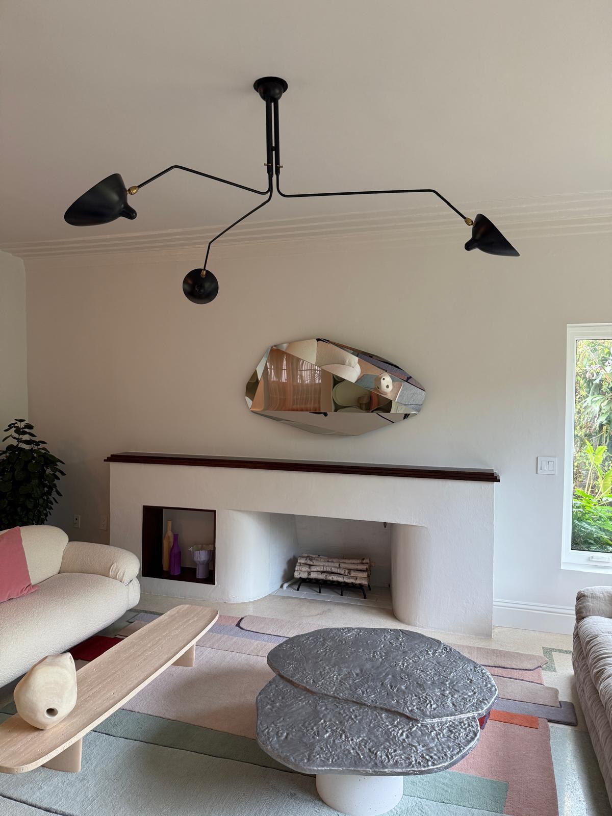 Serge Moulet Black Pendant Lamp in STOCK For Sale at 1stDibs