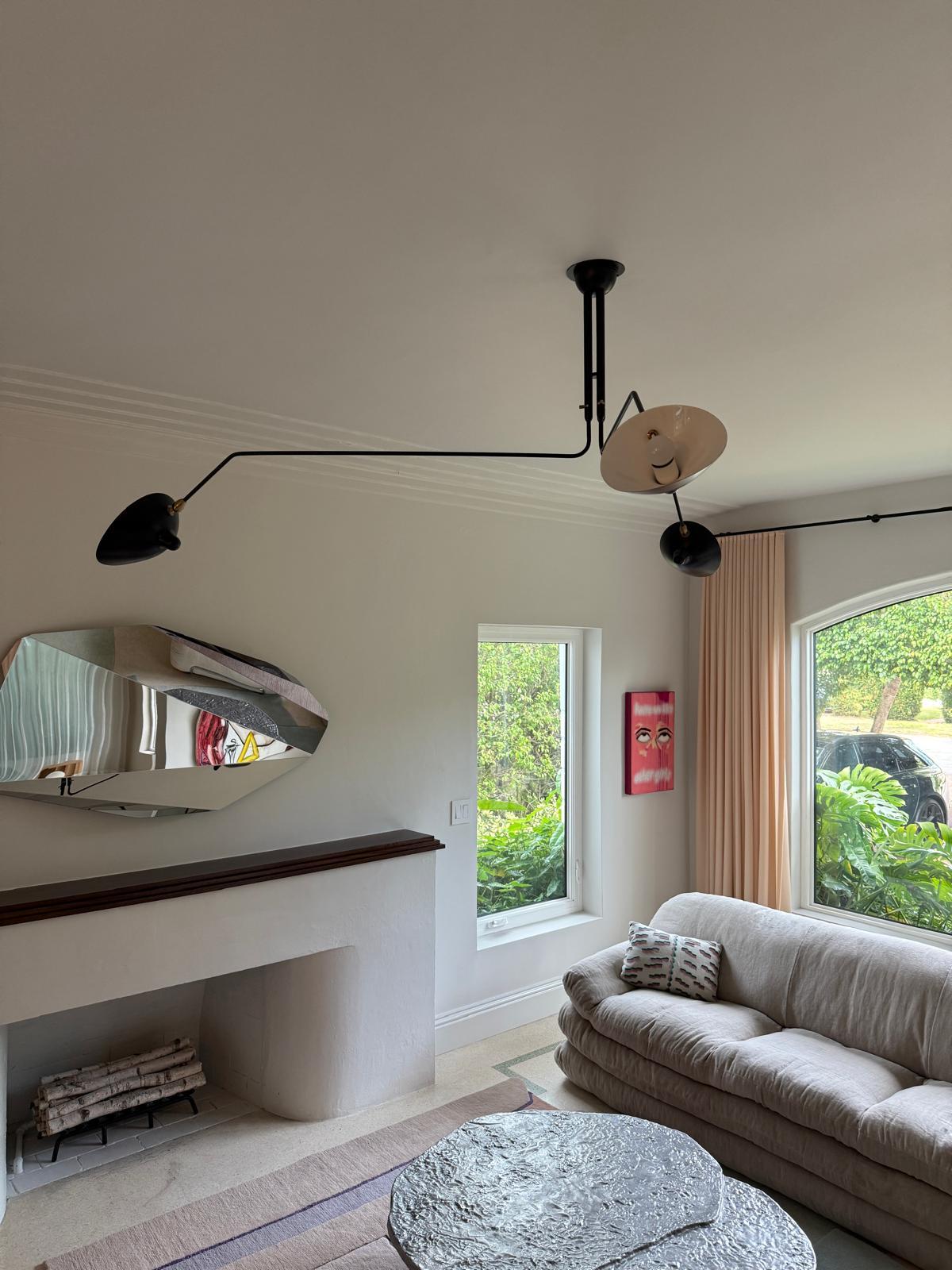 Serge Moulet Black Pendant Lamp in STOCK For Sale at 1stDibs