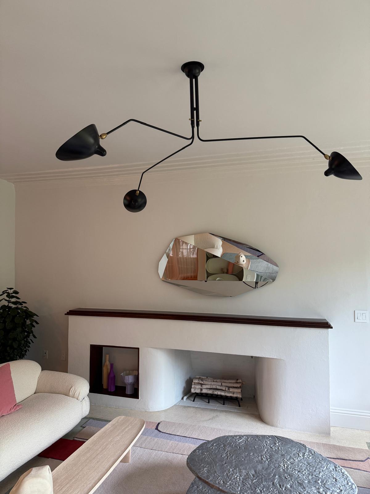 Serge Moulet Black Pendant Lamp in STOCK For Sale at 1stDibs