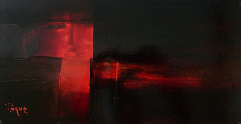 Serge Paquet 'Paque', Midcentury Abstract Painting, Canada, circa 1970s ...