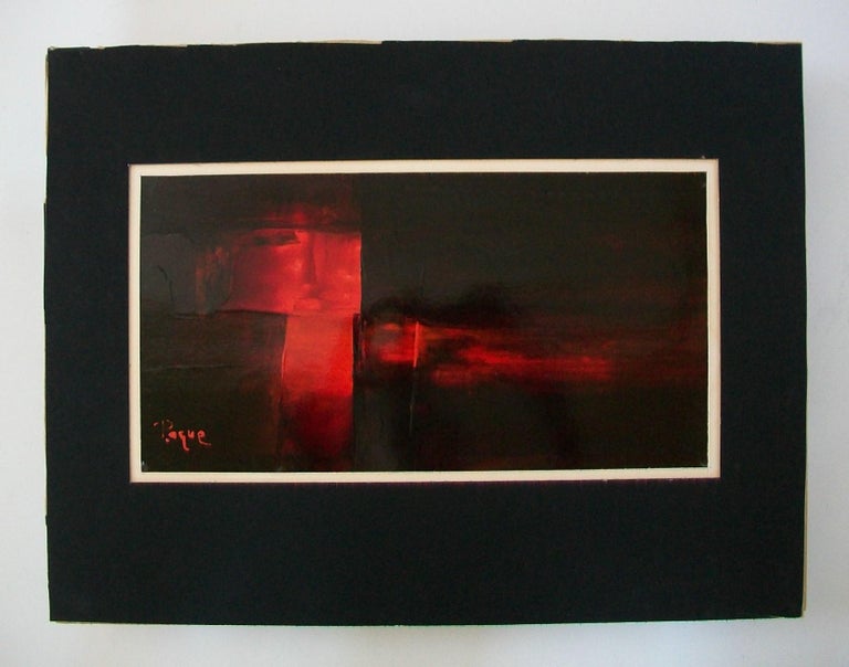 Serge Paquet 'Paque', Midcentury Abstract Painting, Canada, circa 1970s ...