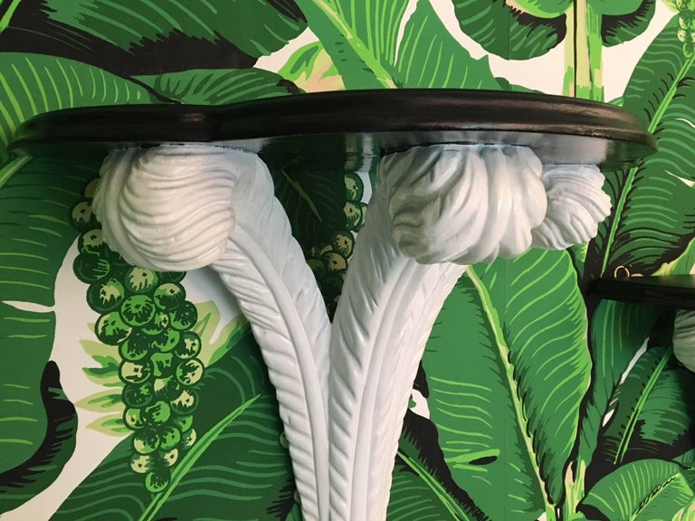 Serge Roche Plume Wall Brackets in the Manner of Dorothy Draper at 1stDibs