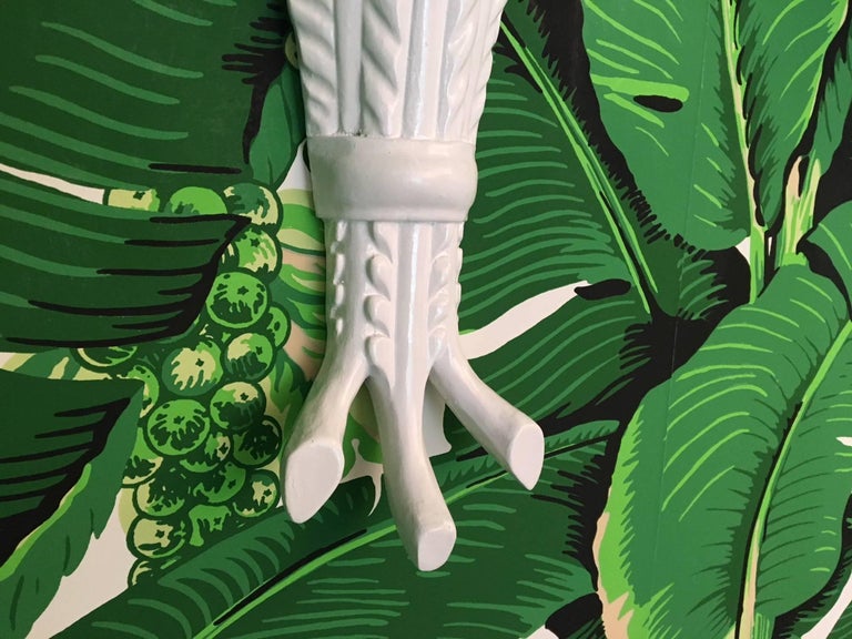 Serge Roche Plume Wall Brackets in the Manner of Dorothy Draper at 1stDibs