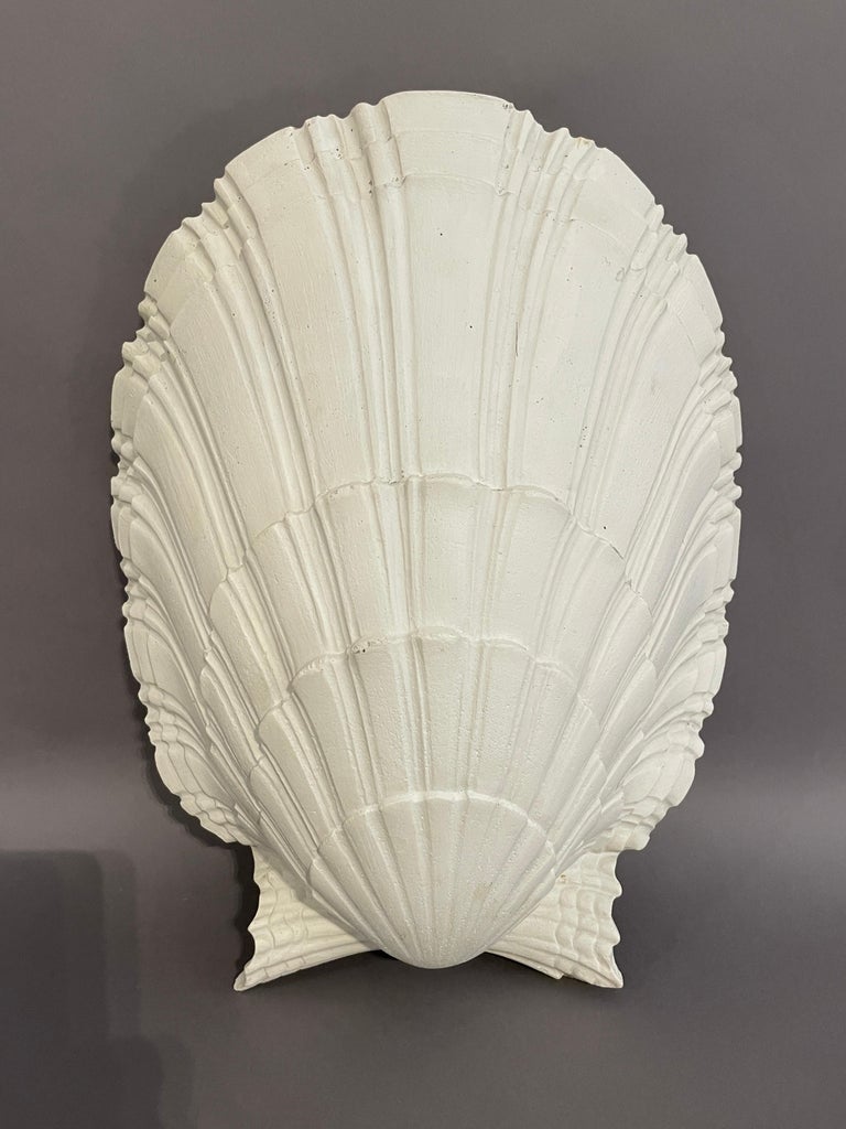 Serge Roche single plaster shell applique 1935. Free shipping For Sale ...