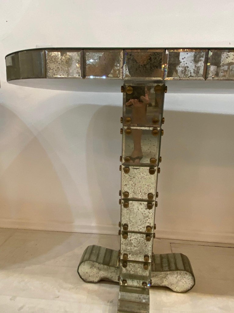 Serge Roche Style Mirrored Consoles at 1stDibs
