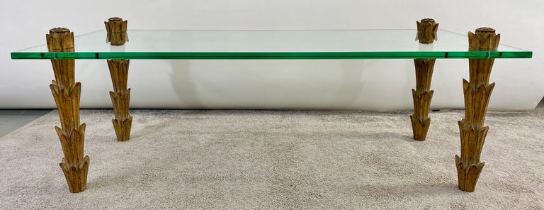 Serge Roche Style Palm Tree Legs Design Coffee or Cocktail Table with ...