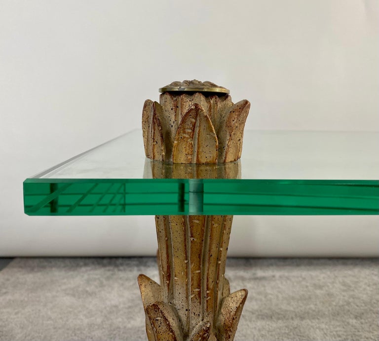 Serge Roche Style Palm Tree Legs Design Coffee or Cocktail Table with ...