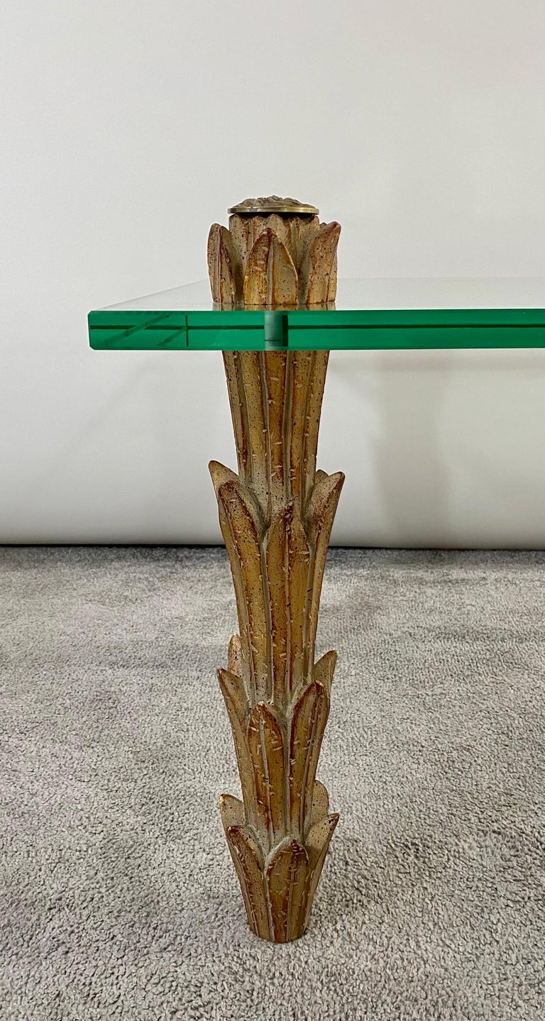 Serge Roche Style Palm Tree Legs Design Coffee or Cocktail Table with ...