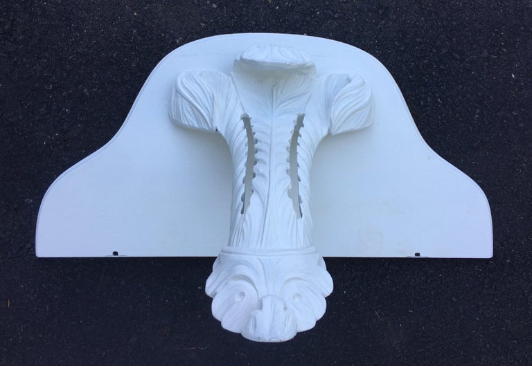 Serge Roche Style Plaster Wall Console Table Bracket Shelf at 1stDibs ...