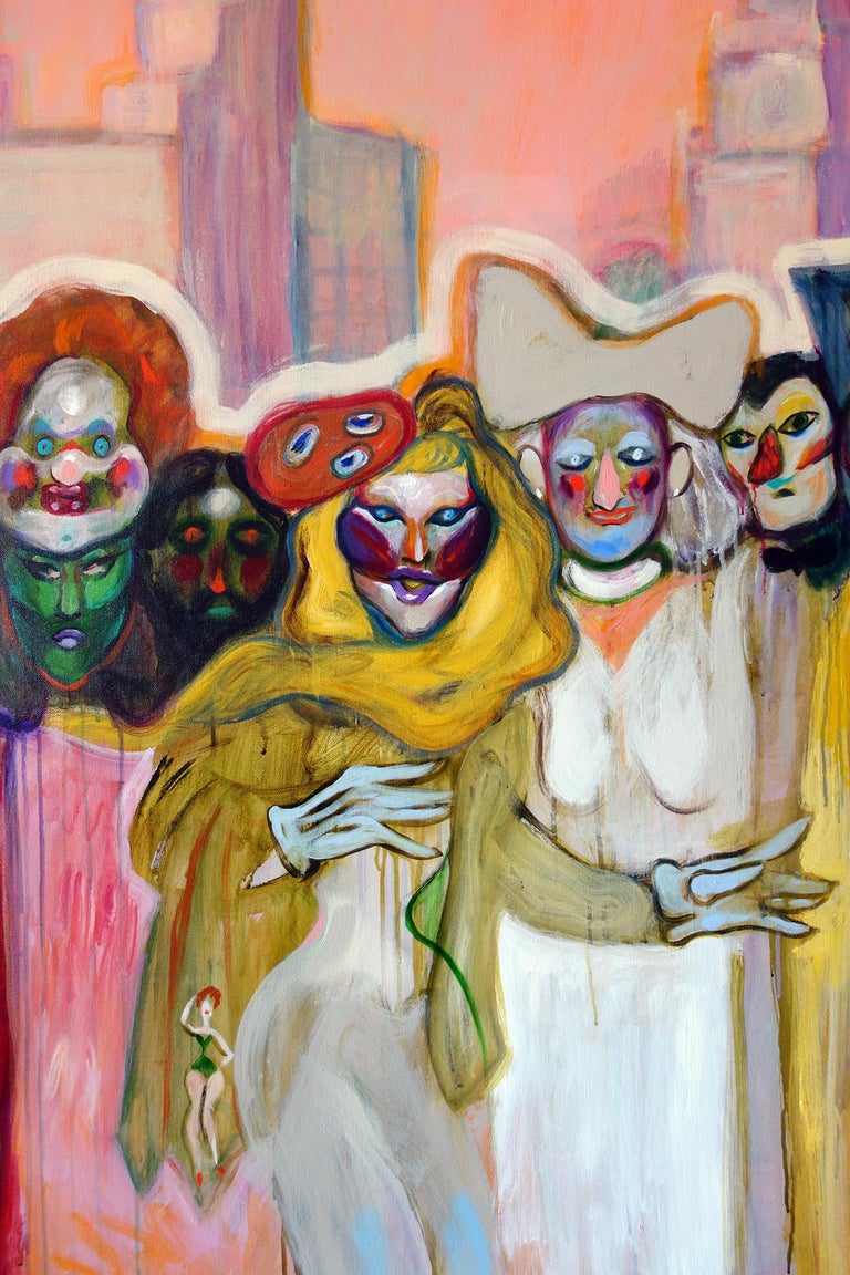 Sergey Bondarev - Big City . Painting Decorative Acrylic on Canvas ...