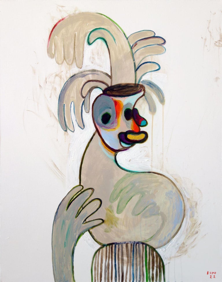 Sergey Bondarev - Gloves 3. Portrait Painting Acrylic Grey Luxury ...