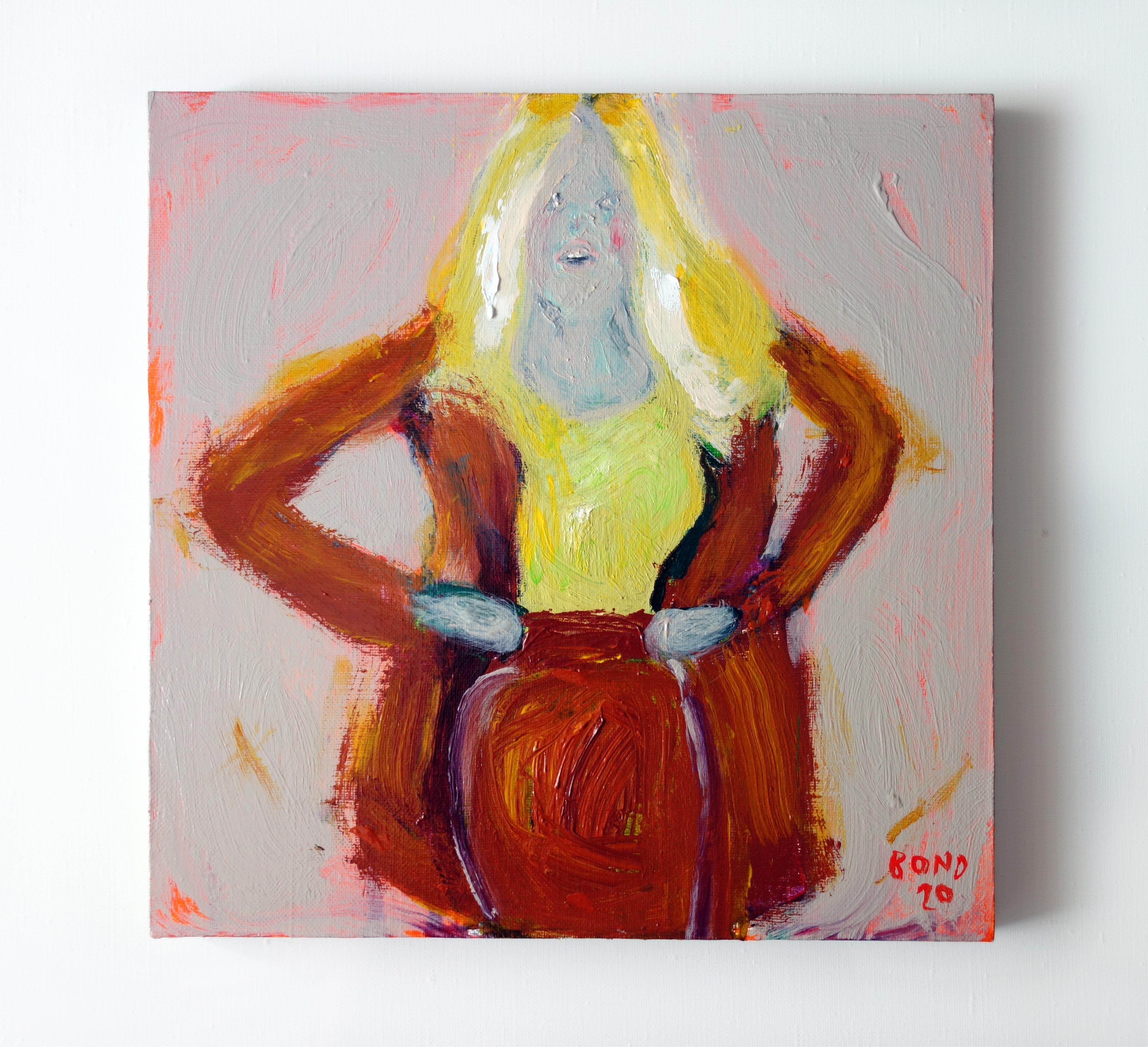 Sergey Bondarev - Portrait of Brigitte Bardot 1 . Acrylic Canvas Color ...