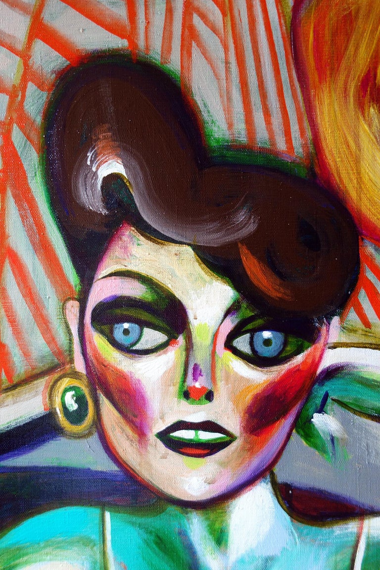 Sergey Bondarev - Shop window . Decorative Acrylic on Canvas Color Red ...