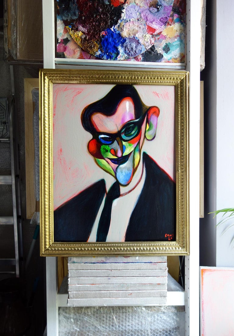 Sergey Bondarev - Yves Saint Laurent . Painting Portrait YSL Acrylic ...