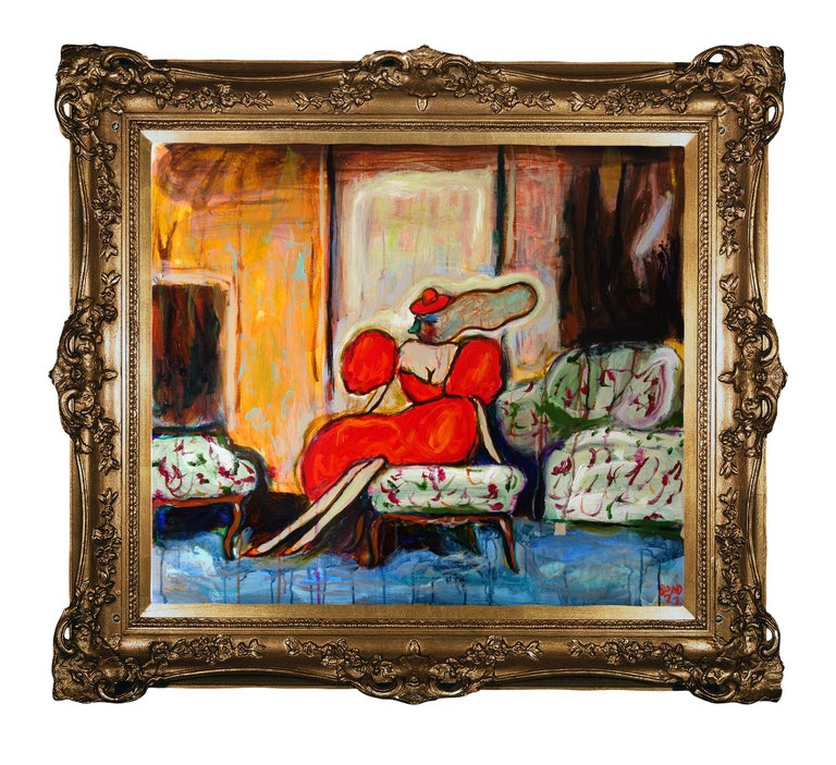 Sergey Bondarev - Zsa Zsa and her Interior 2. Acrylic Canvas Color ...