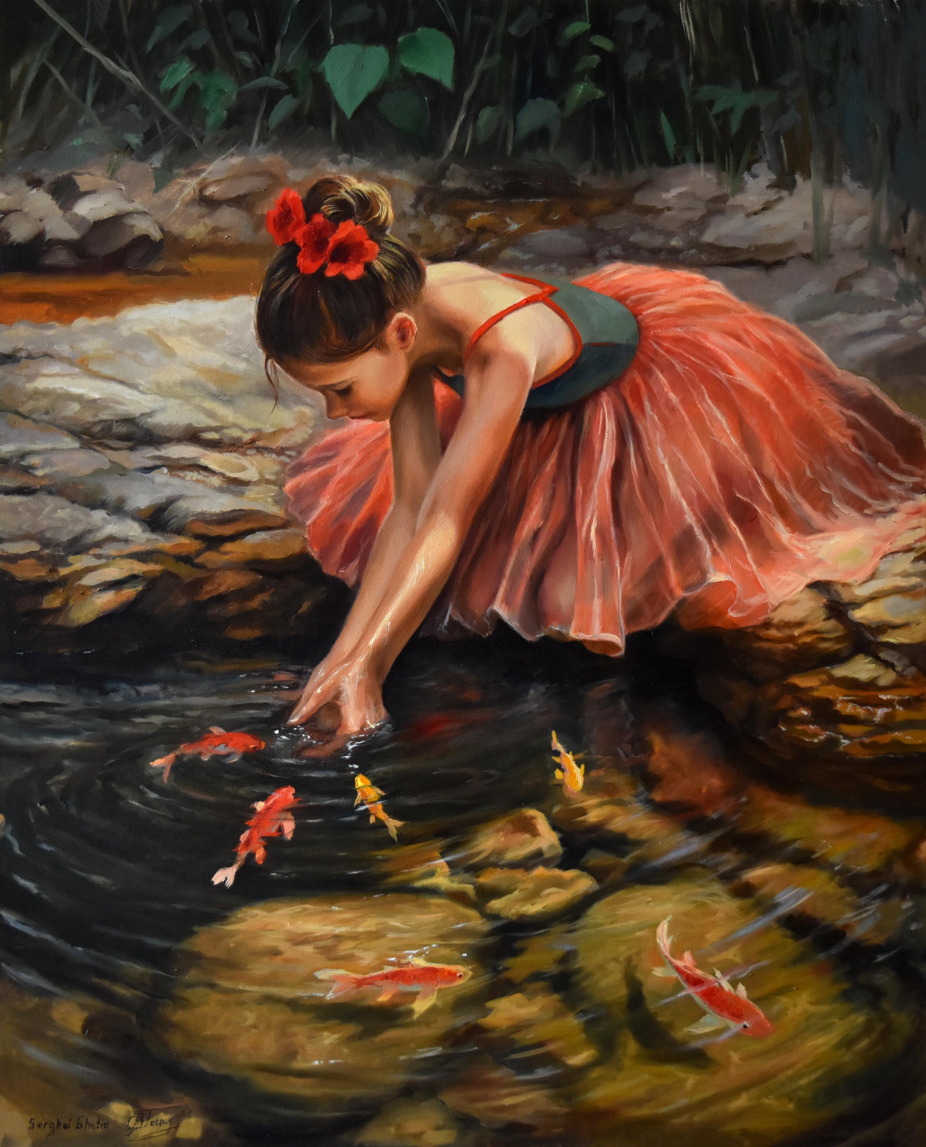 Serghei Ghetiu - At the forest river For Sale at 1stDibs