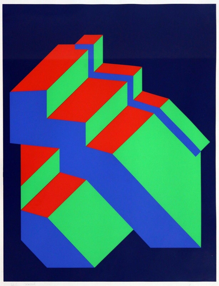 Serghi Untitled 1977 Op Art Contemporary Signed Lithograph For Sale at ...
