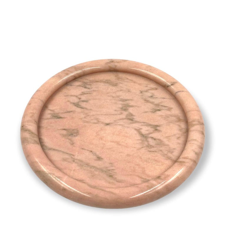 Sergio Asti, Pink Portuguese Marble Centerpiece / Tray, Up&Up Italy ...