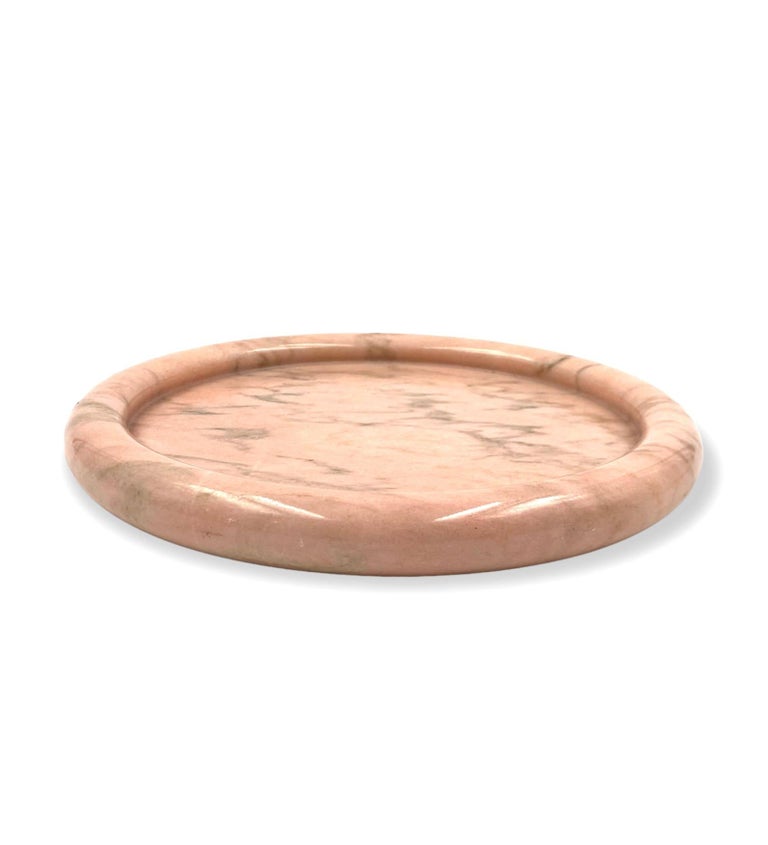 Sergio Asti, Pink Portuguese Marble Centerpiece / Tray, Up&Up Italy ...