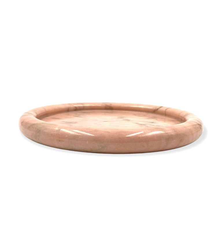 Sergio Asti, Pink Portuguese Marble Centerpiece / Tray, Up&Up Italy ...
