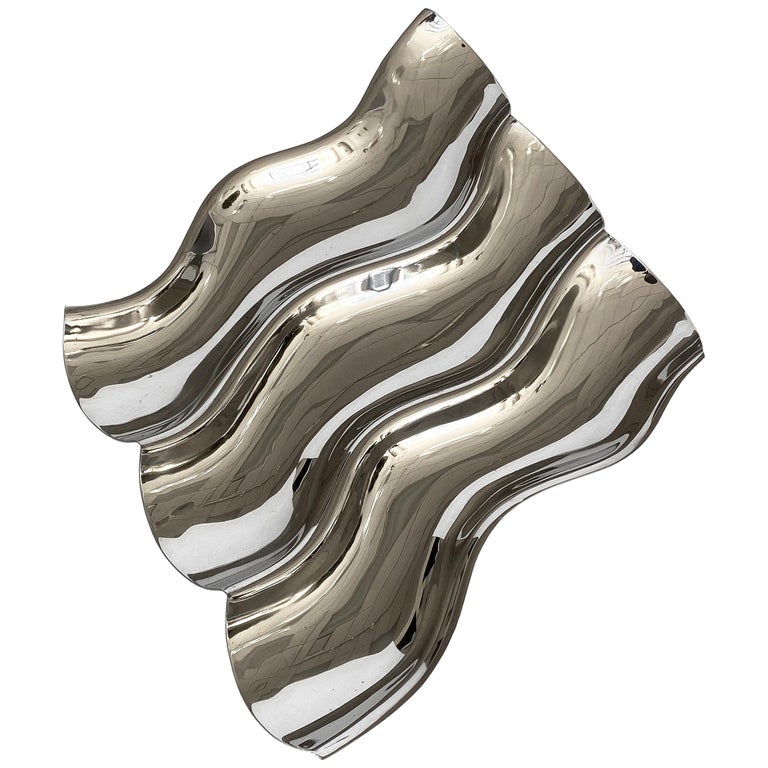 Sergio Asti Stainless Steel Boca Tray for ICM at 1stDibs