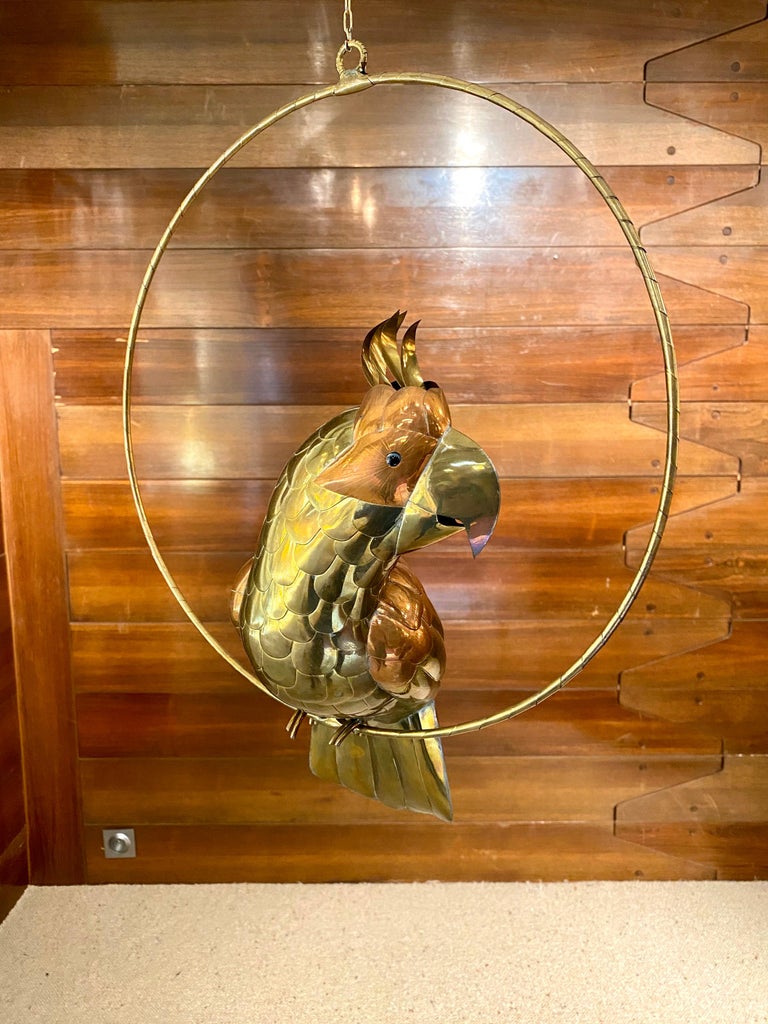 Sergio Bustamante Cockatoo Sculpture, 1970s at 1stDibs